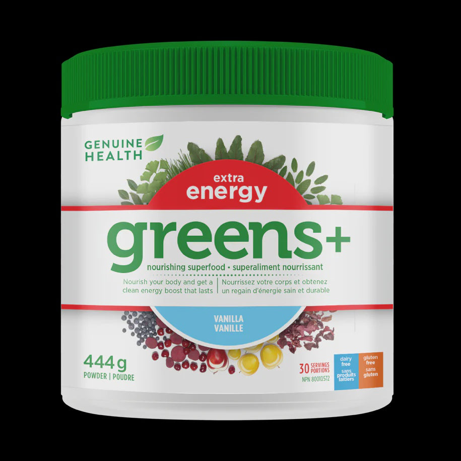 GH Greens+ Extra Energy Vanilla 444g – L'Amie de la santé